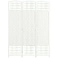 3 Panel Folding Room Divider Portable Privacy Screen Wave Fiber Room ...