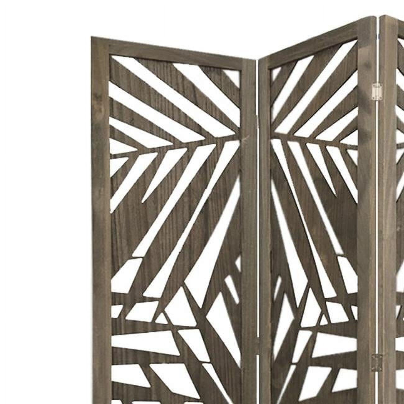 3 Panel Grey Room Divider with Tropical leaf - Walmart.com