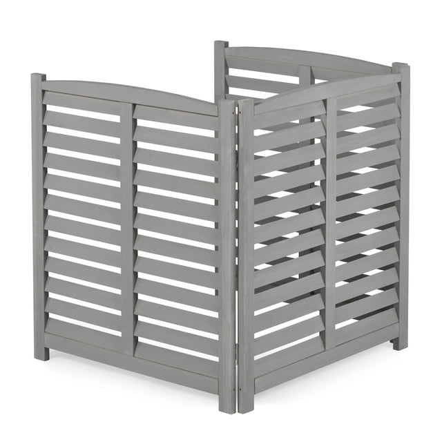 3-Panel Outdoor Air Conditioner Fence Screen, Outside Wood Privacy ...