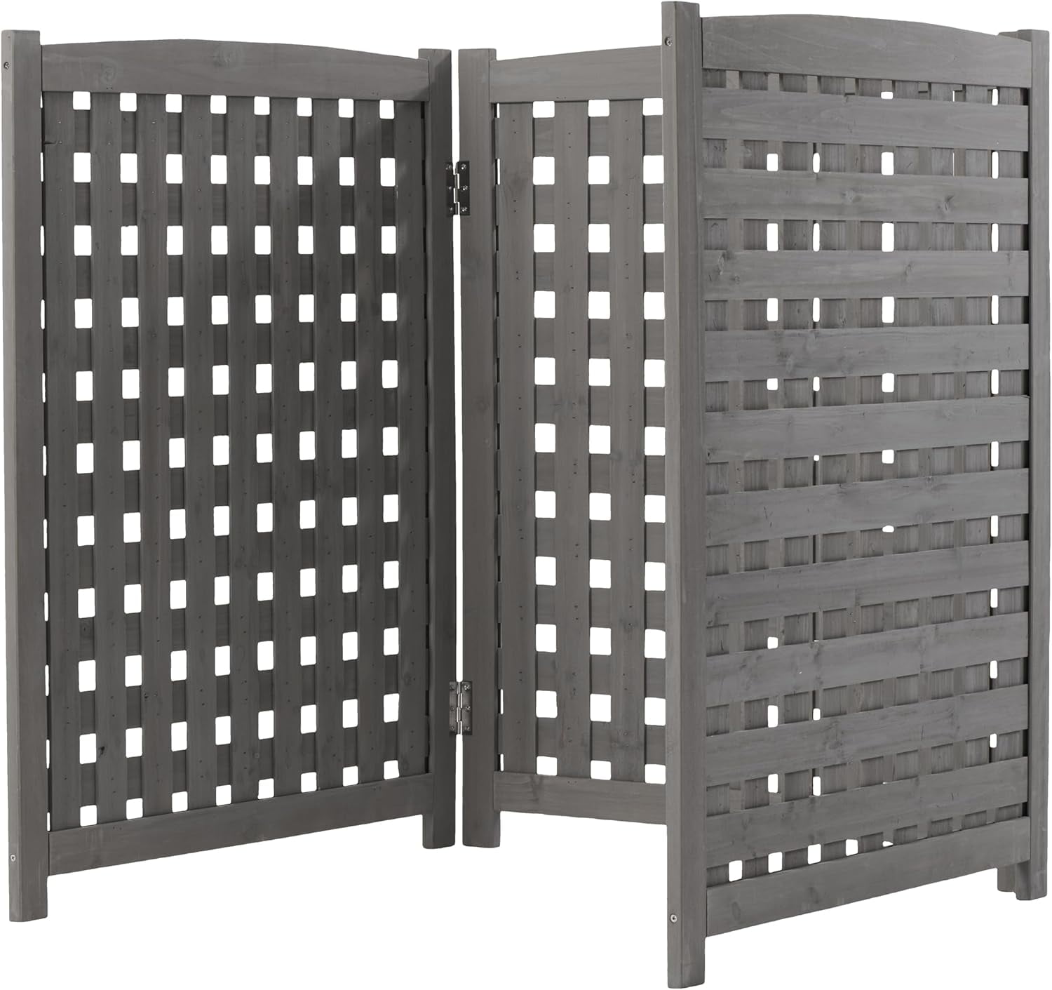3-Panel Outdoor Air Conditioner Privacy Fence, Wooden Screen, Trash ...