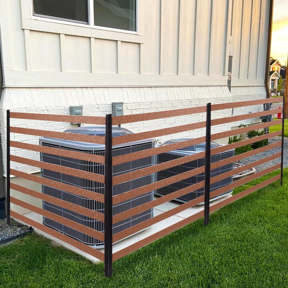 3-Panel Outdoor Privacy Screen for AC Units | No-Tools Fence Cover ...