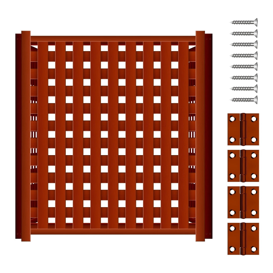 3 Panel Outdoor Wood Privacy Screens, 37"L x 32.7"W No Dig Privacy ...