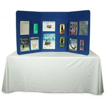 Quartet Show-It! 3-Panel Display System, 6' x 3', Double-sided, Blue ...