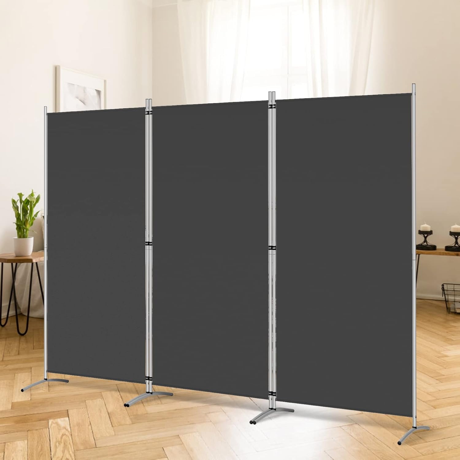 3 Panel Privacy Screen, 6 Ft Tall Folding Privacy Screen Room Dividers ...