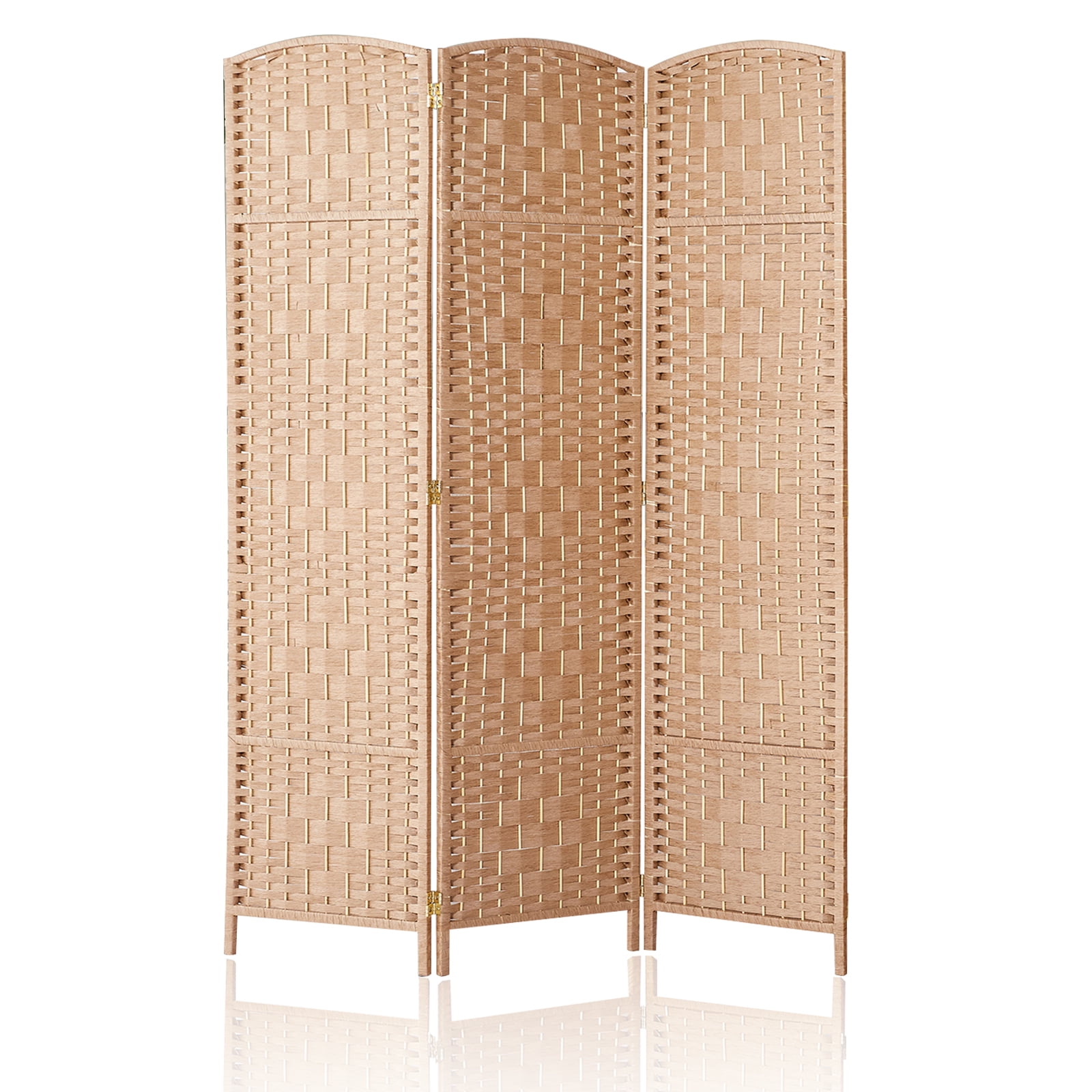 3-Panel Room Divider, 6 ft Office Partition Walls Wood Divider Folding ...