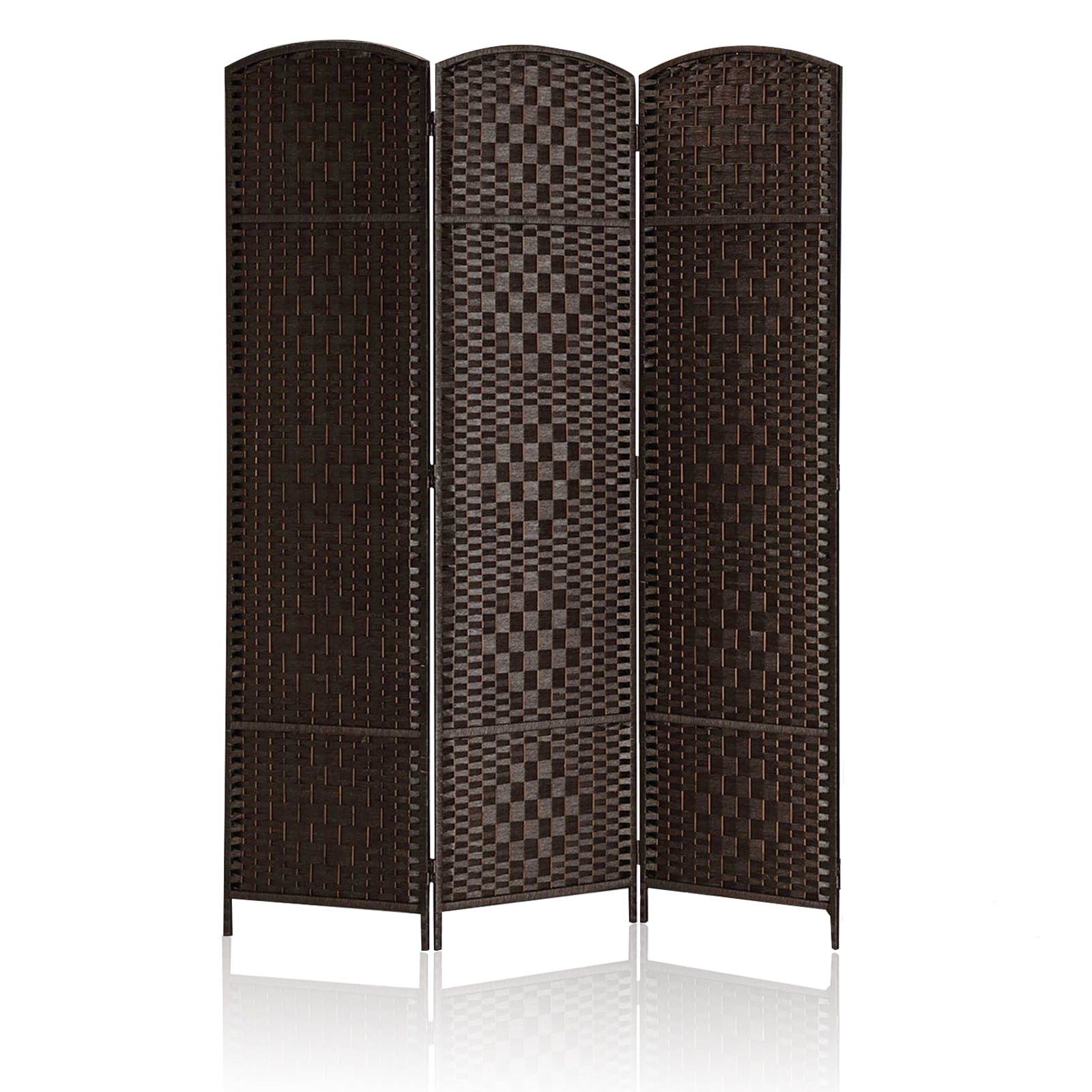 3-Panel Room Divider, 6 ft Office Partition Walls Wood Divider Folding ...