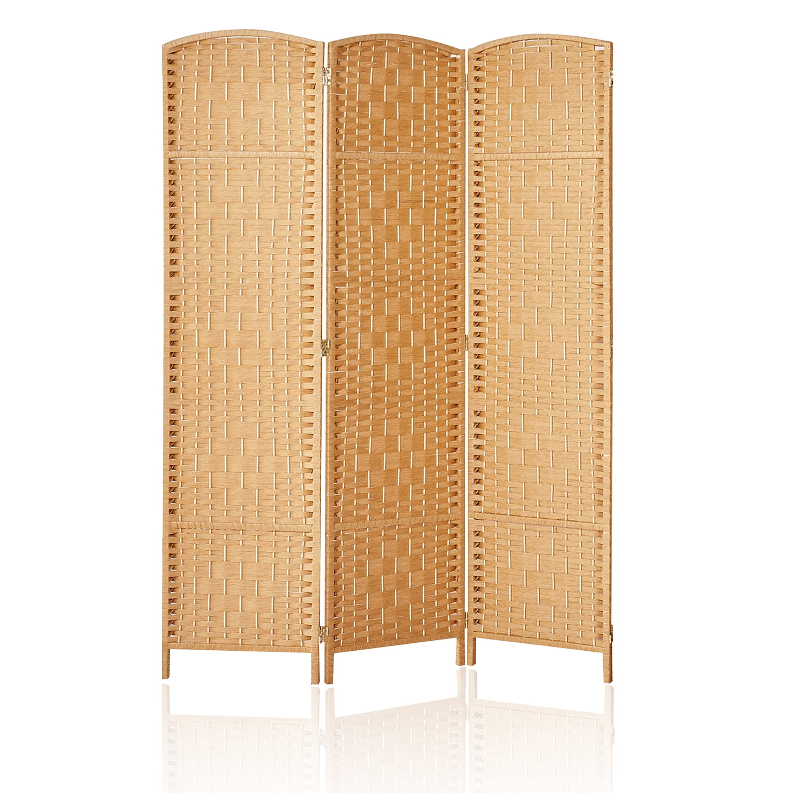 3-Panel Room Divider, 6 ft Office Partition Walls Wood Divider Folding ...