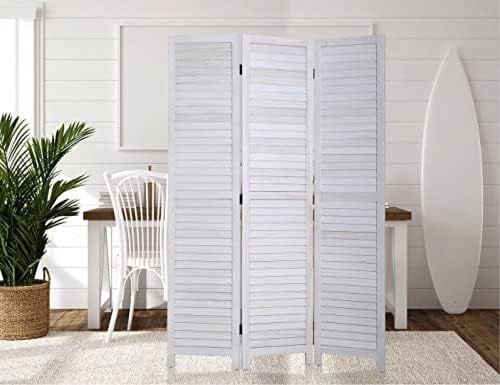 3-Panel Room Divider Louvered Divider Screen Room dividers and Folding ...