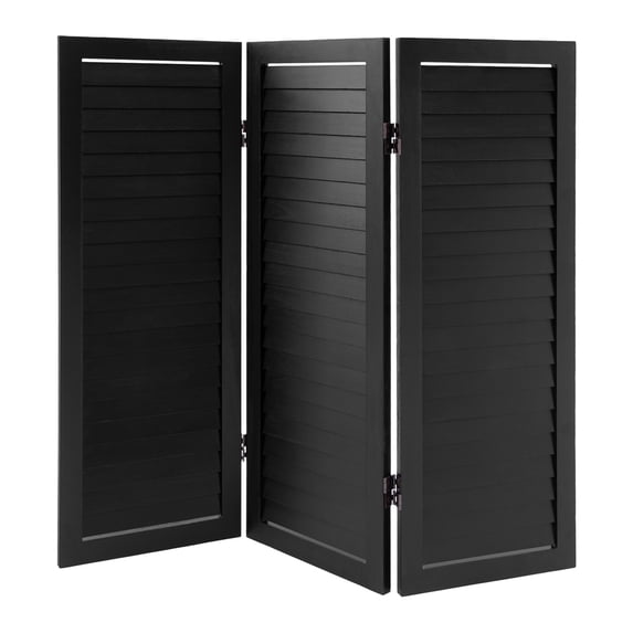 3 Panel Room Divider Screen, Freestanding Folding Room Divider, Wood ...