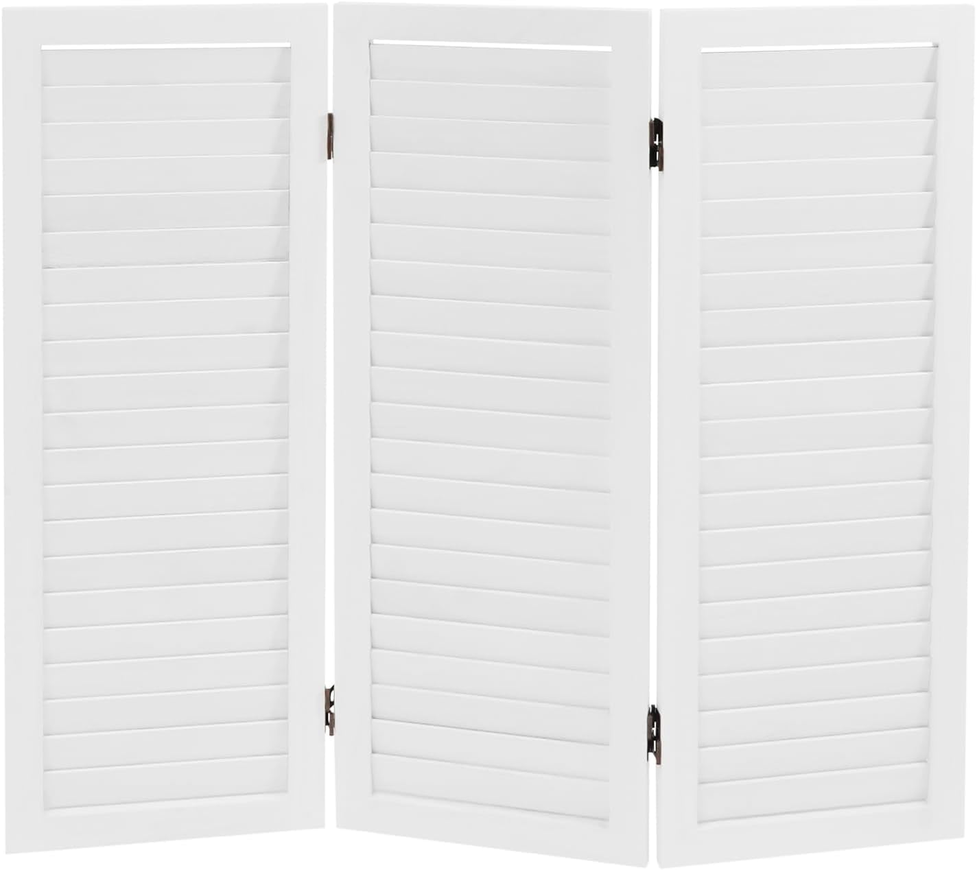 3 Panel Room Divider Screen, Freestanding Folding Wood Room Partition ...