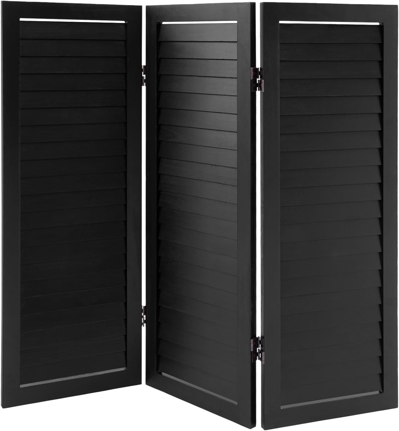 3 Panel Room Divider Screen, Freestanding Privacy Wooden Short Screen ...