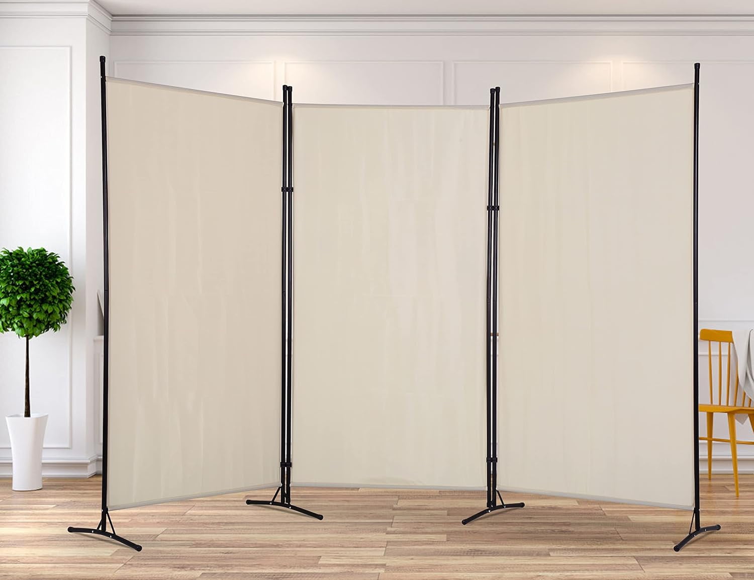 3 Panel Room Dividers and Folding Privacy Screens 5.9 Ft Tall 8.5 Ft ...
