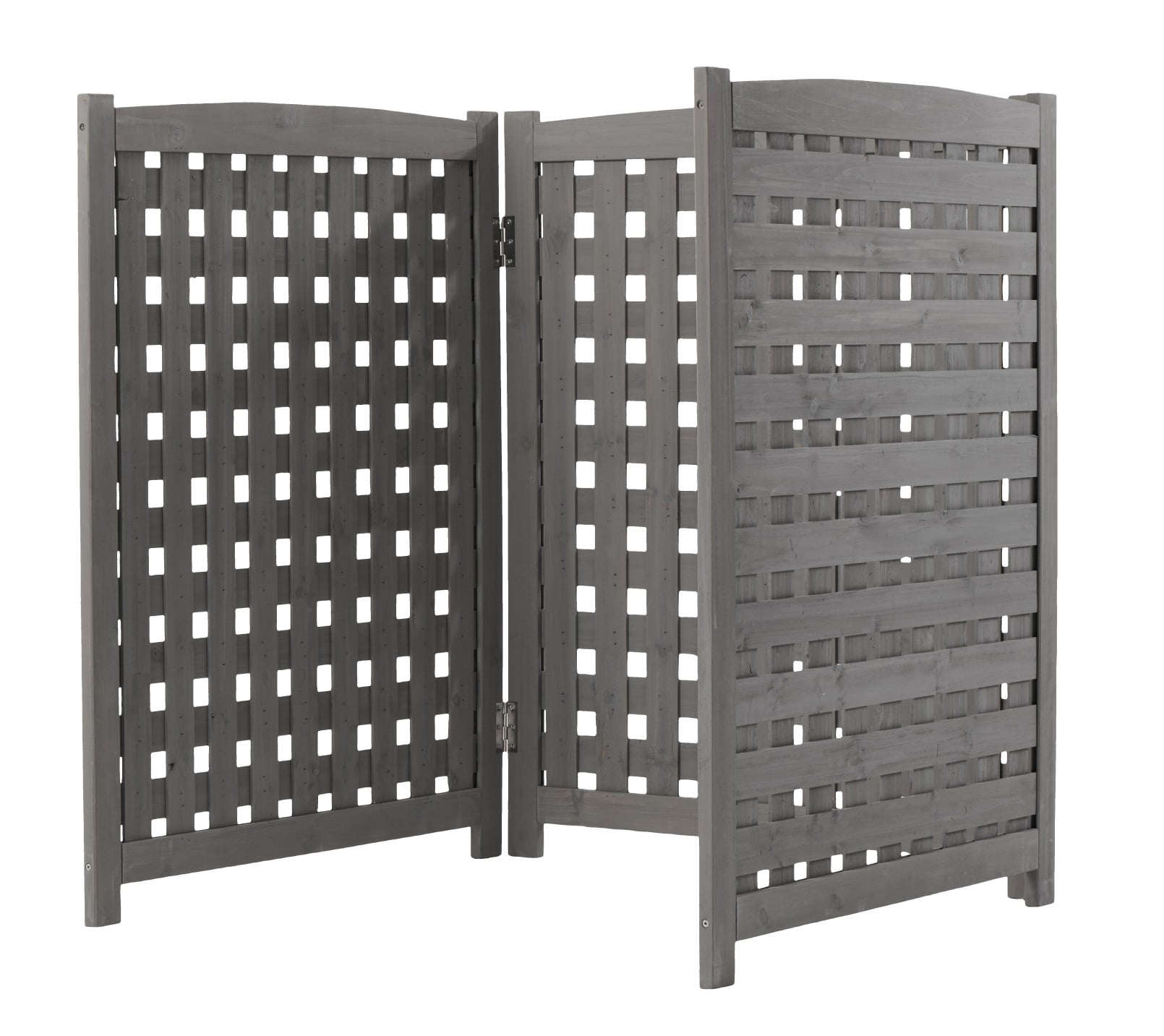 3-Panel Solid Wood Privacy Fence Screen for Air Conditioner Units ...