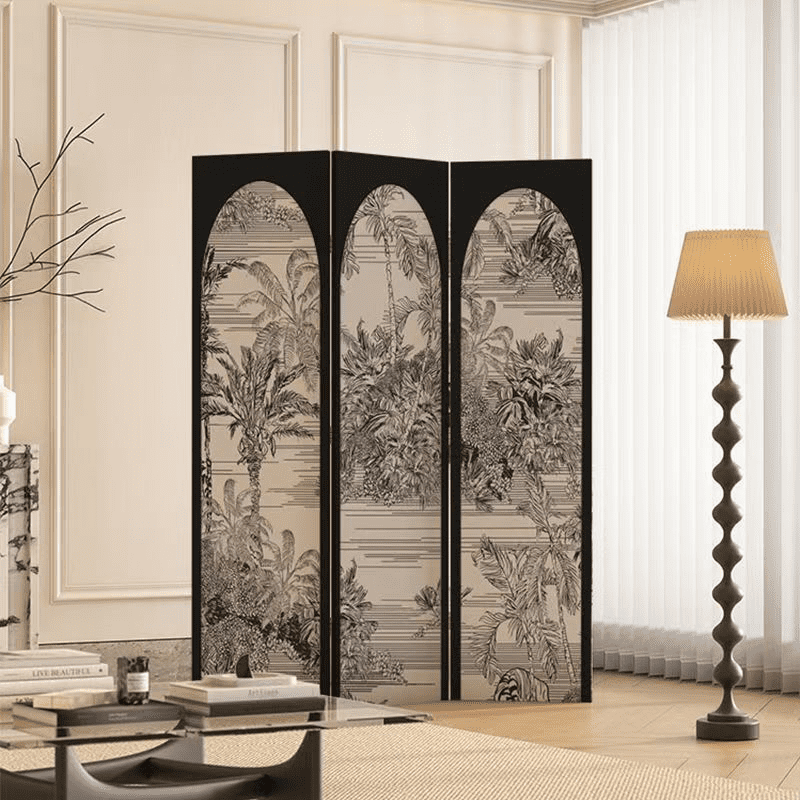 3 Panel Tropical Room Divider, Privacy Screens Painting Canvas ...