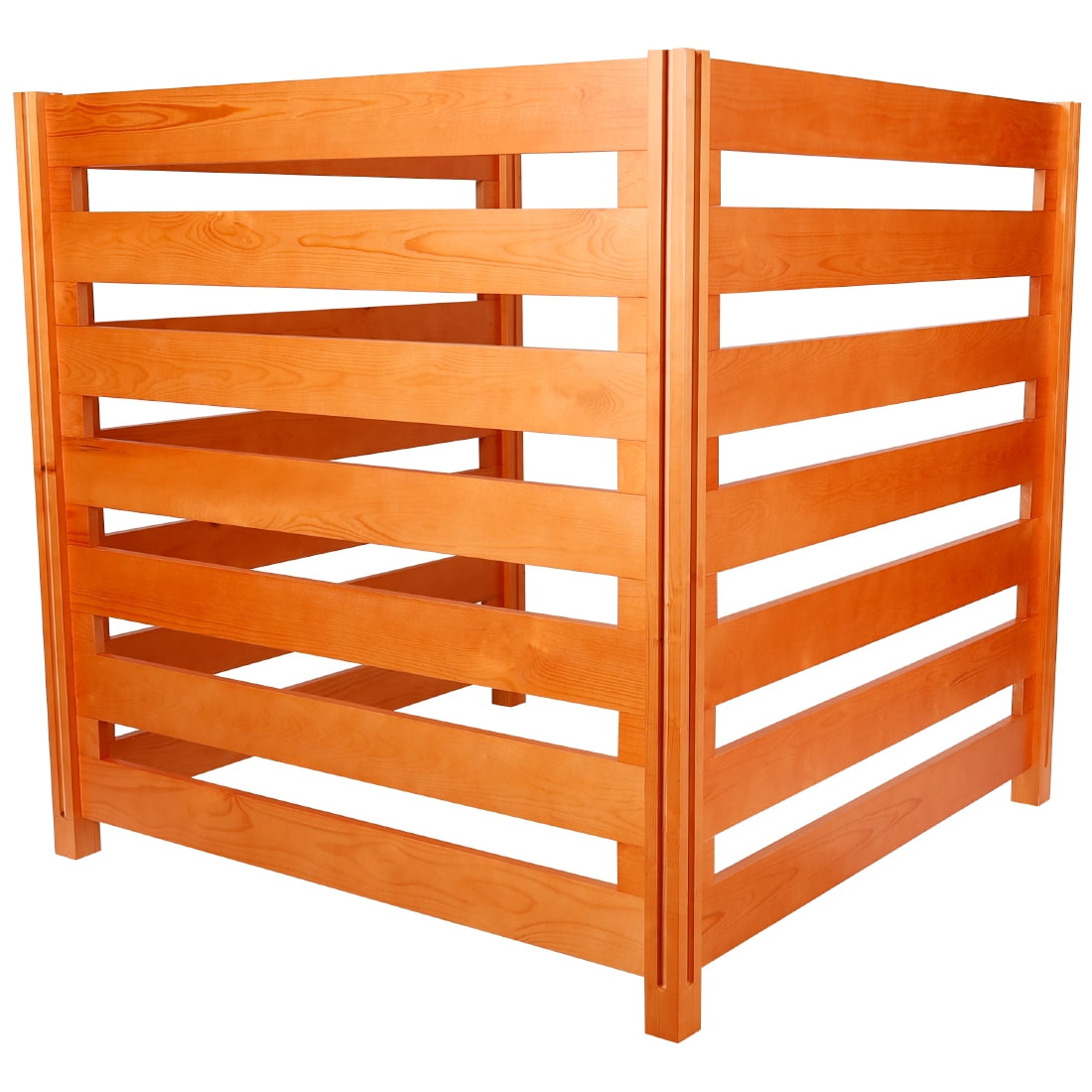 3-Panel Wooden Air Conditioner Fence with Compost Bin - Privacy Screens ...