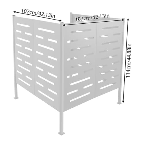 3-Panels Air Conditioner Fence, Outdoor A/C Conditioning Units Privacy ...