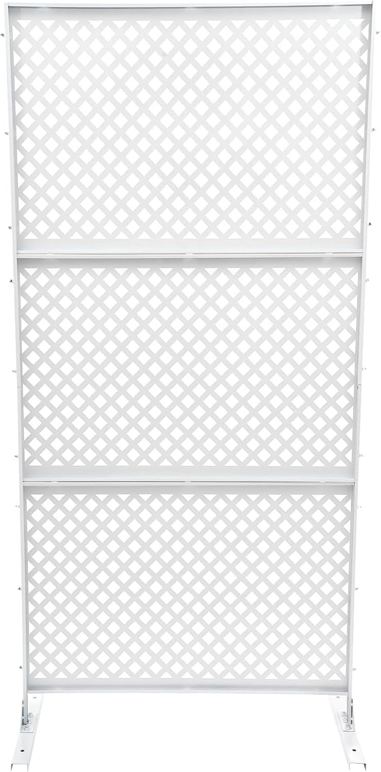 3 Panels Decorative Privacy Screen Metal Privacy Screen with Stand ...