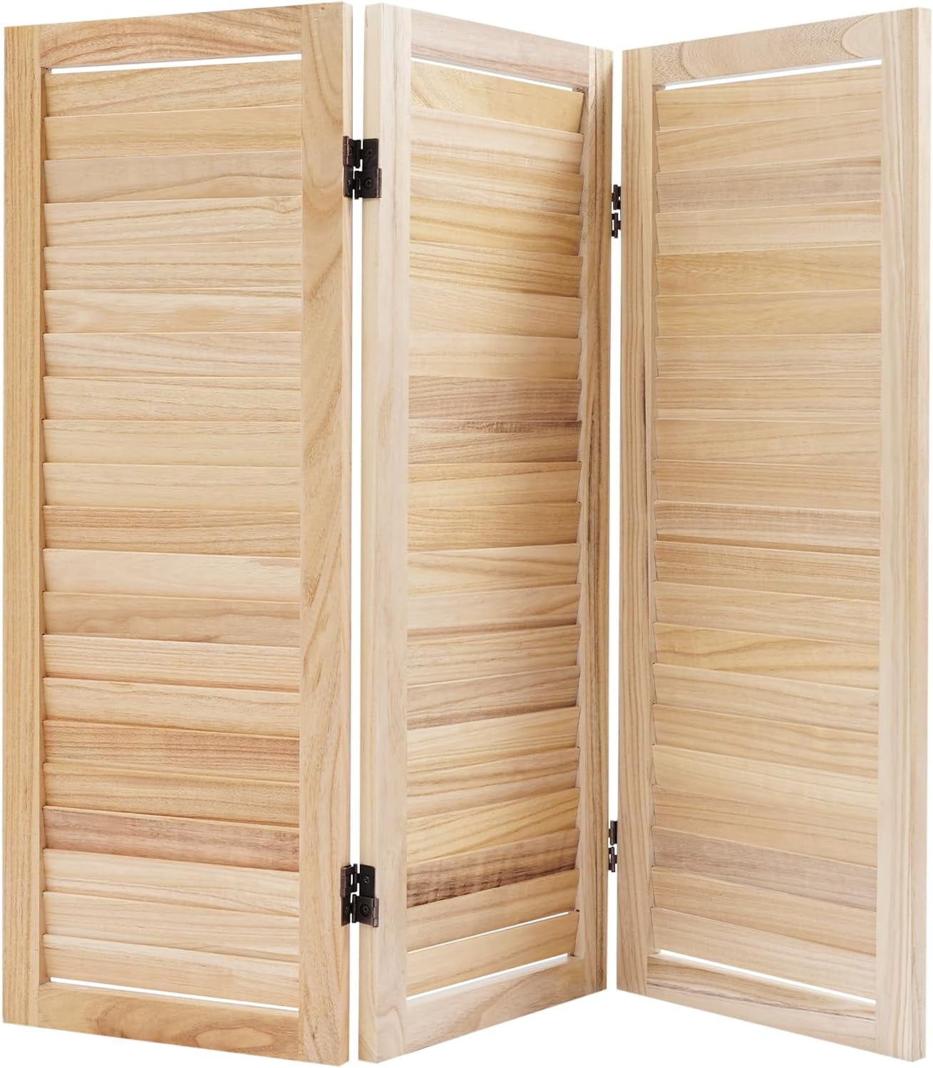 3 Panels Room Divider, 32'' Tall Wood Room Dividers and Folding Privacy ...
