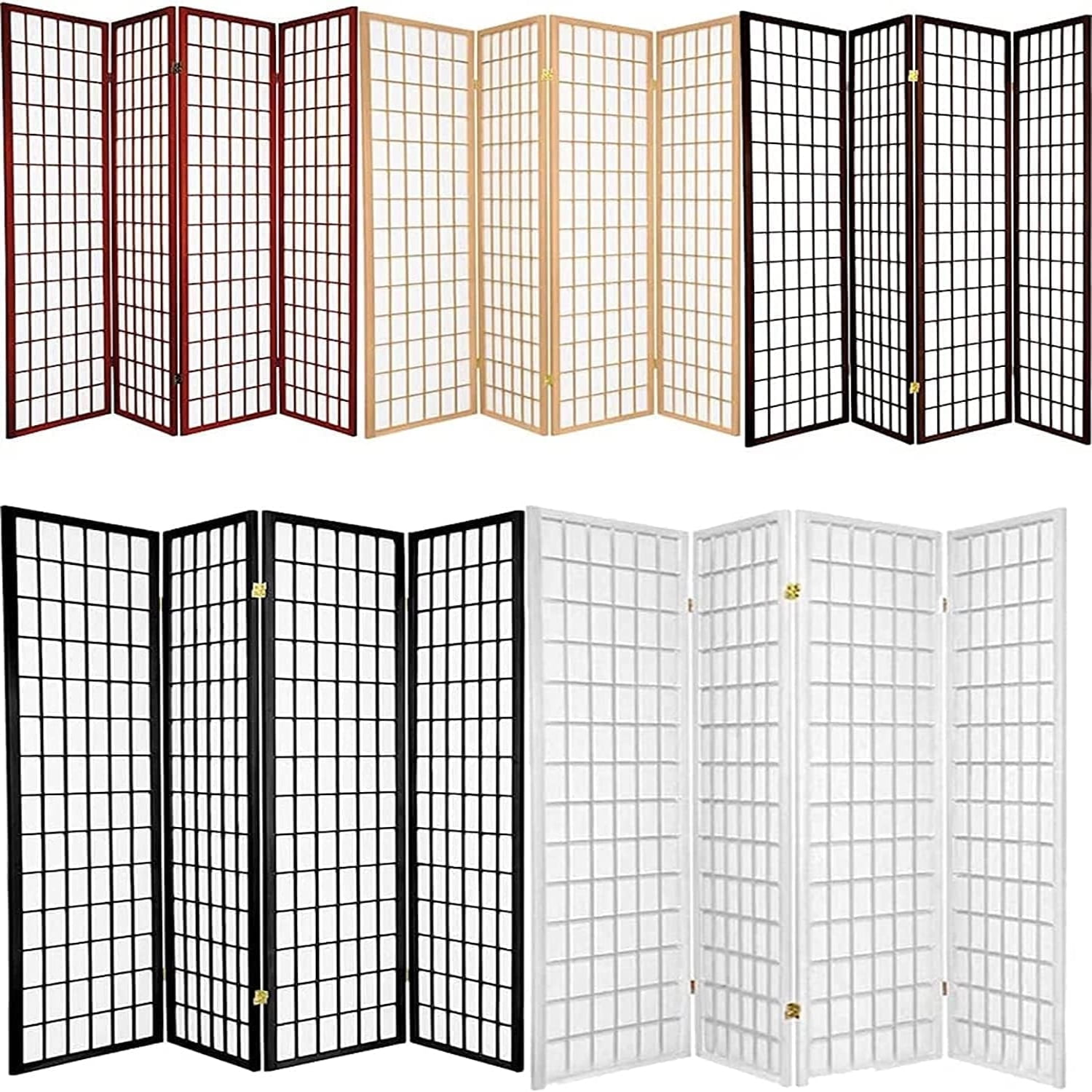 3 Panels Room Divider Privacy Screen Japanese Shoji Style Finish 71 ...