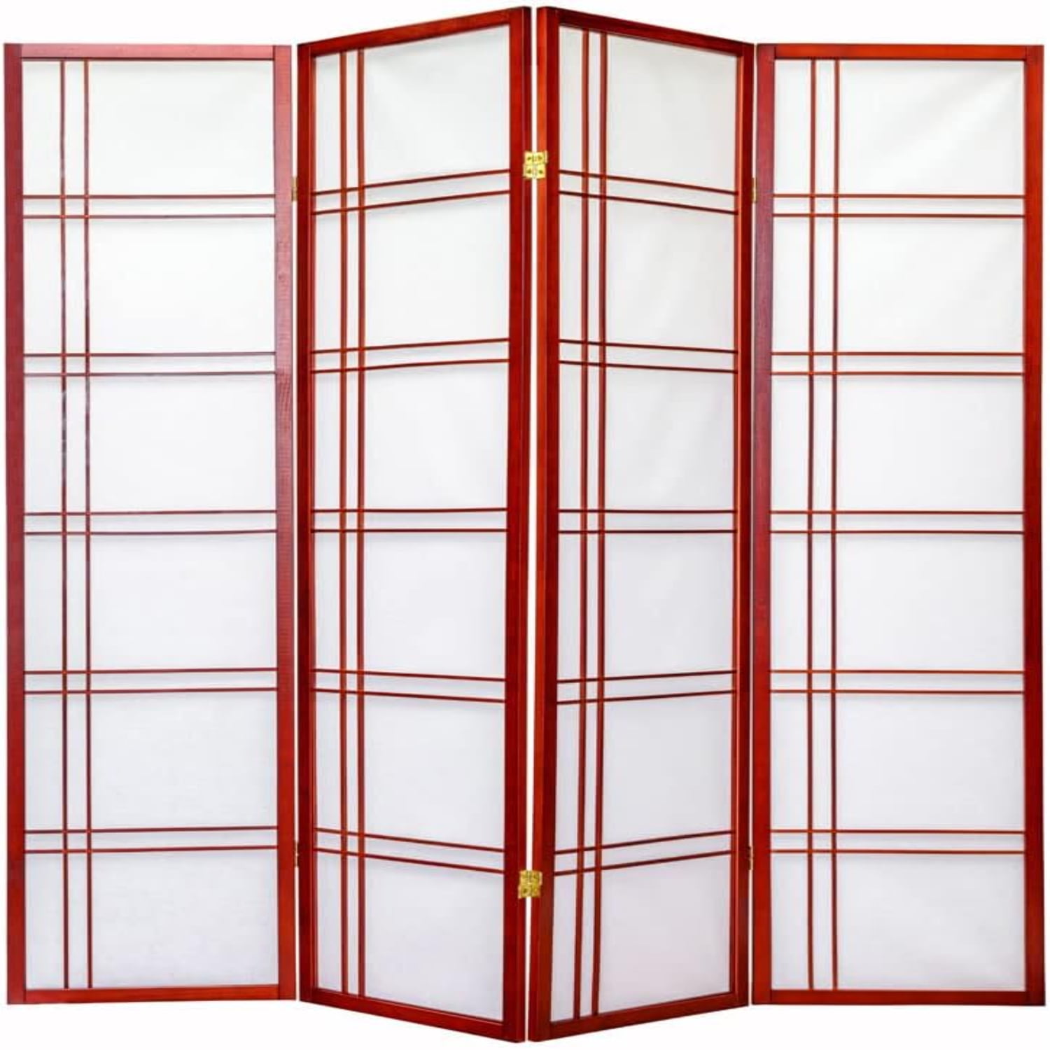 3 Panels Room Divider Privacy Screen Shoji Style Finish Lattice Design ...