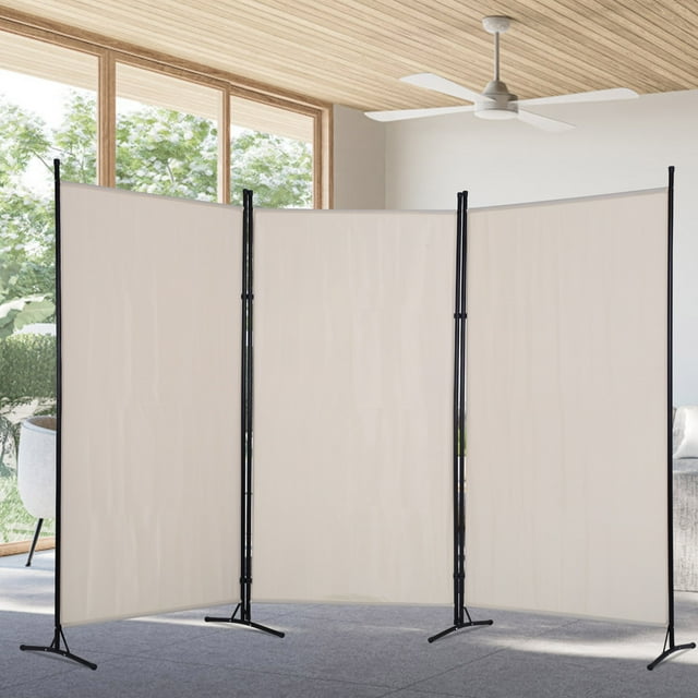 3 Panels Room Dividers, 5.9 ft Tall Indoor Folding Privacy Screen with ...