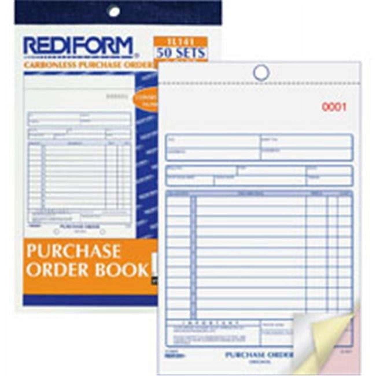 3-Part Carbonless Purchase Order Book - Blue & White - Walmart.com