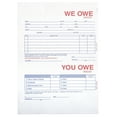 3-Part We Owe You Owe Form - 8 1/2"W x 11"H - Pack of 100 - Walmart.com