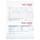 3-Part We Owe You Owe Form - 8 1/2"W x 11"H - Pack of 100 - Walmart.com