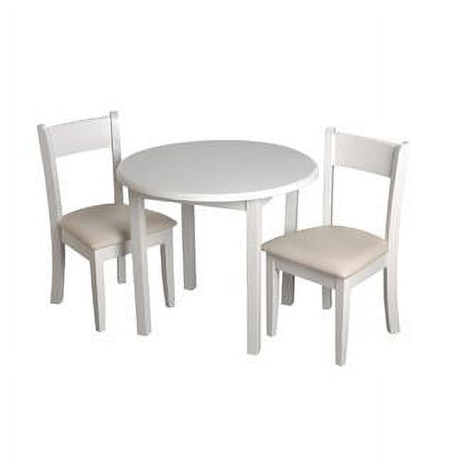 3-Pc Children's Round Table Set in White - Walmart.com