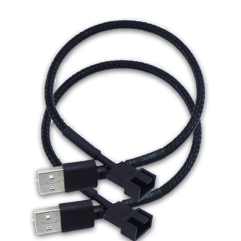 3Pc USB to Fan Adapter Cables for Computer PC Fan Power Cable Connector ...