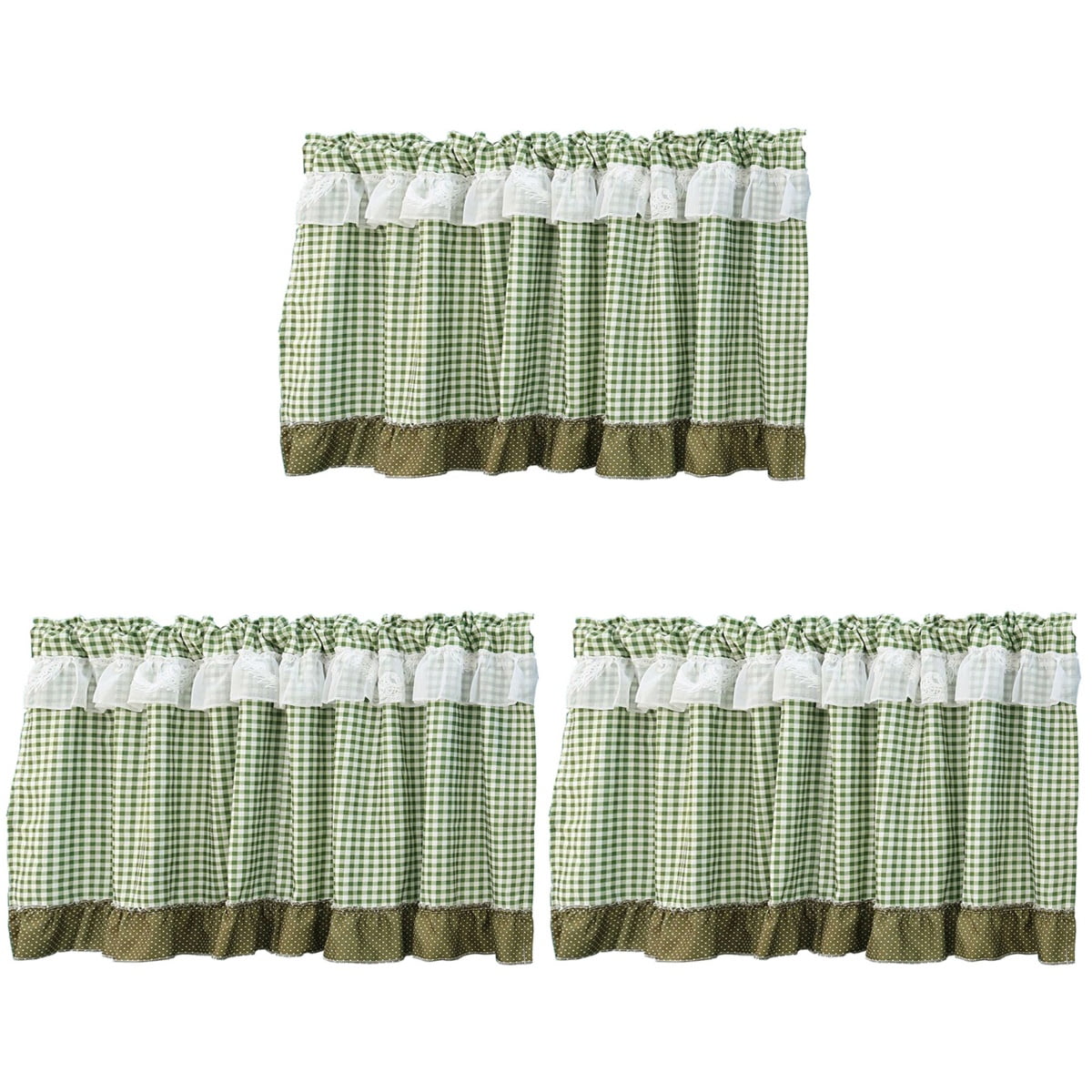 3 Pc Curtain Window Curtains Home Decoration Closet Door Half Exquisite ...
