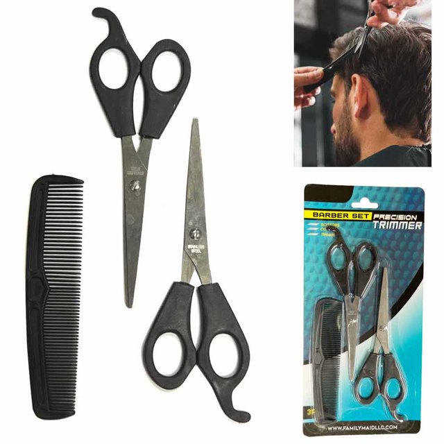 Generic Brand 3 Pc Professional Hair Cutting & Trimming Kit: Shears ...