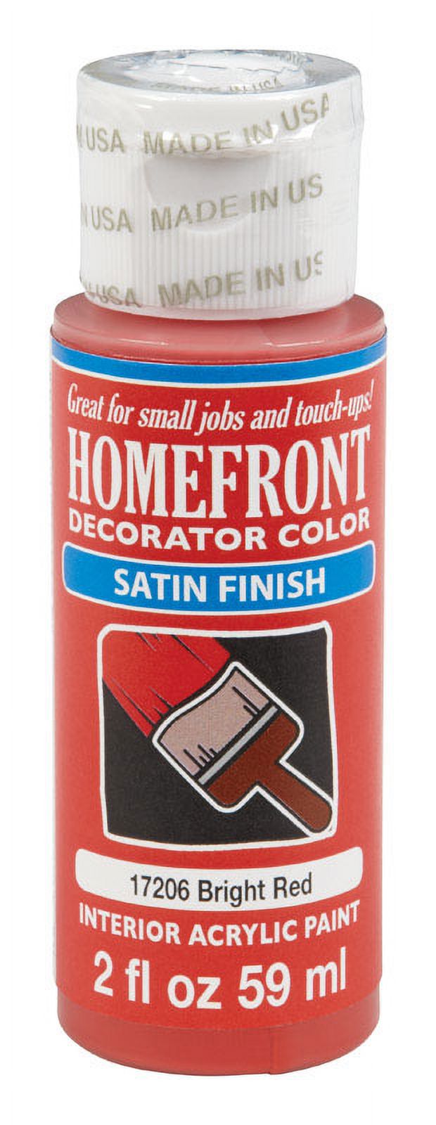 3 Pc, Homefront Decorator Color Satin Bright Red Hobby Paint 2 Oz ...