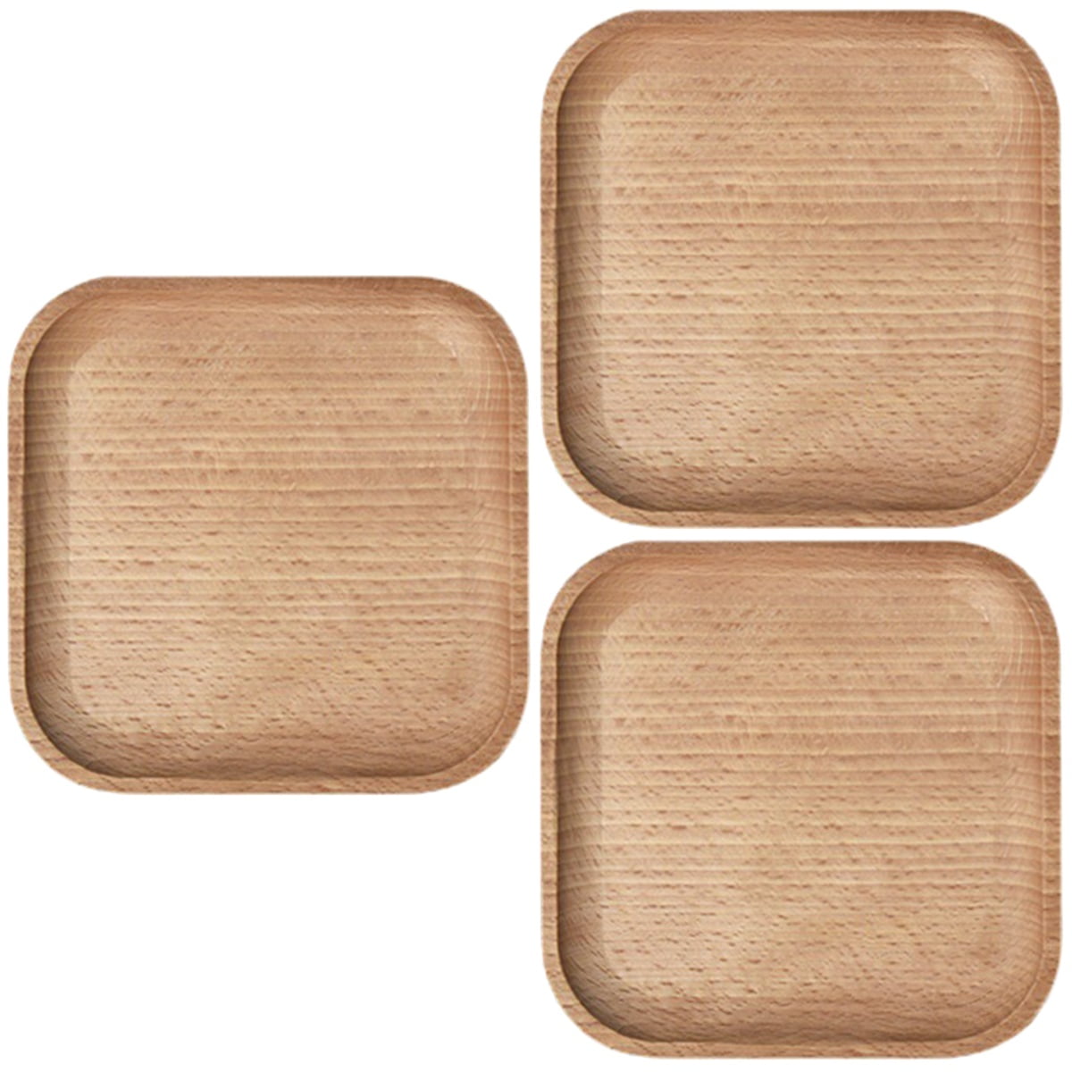 3 Pc Khaki Candy Tray Square Appetizer Plates Party Serving Platter ...