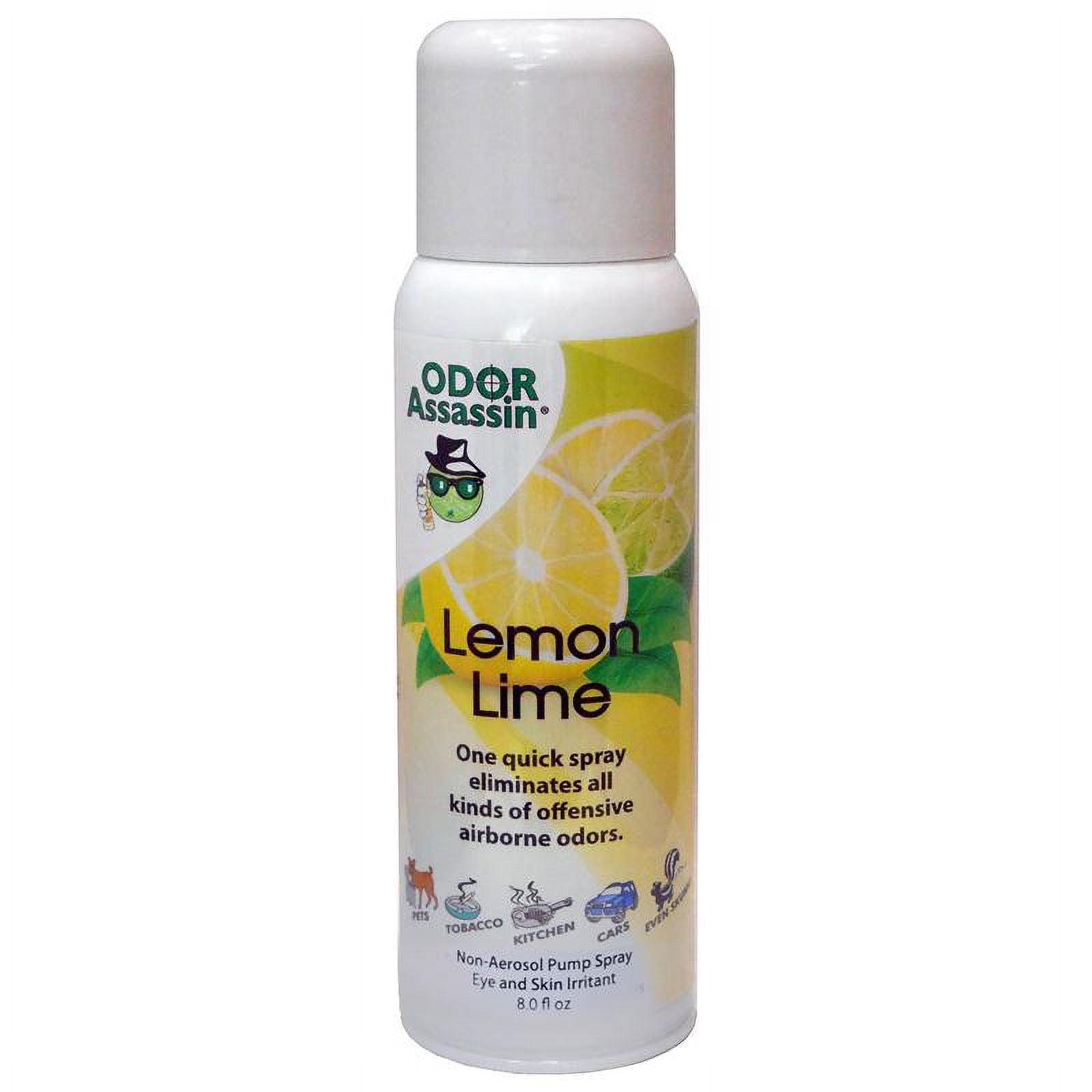 3 Pc, Odor Assassin Lemon Lime Scent Odor Control Spray 8 Oz Liquid ...