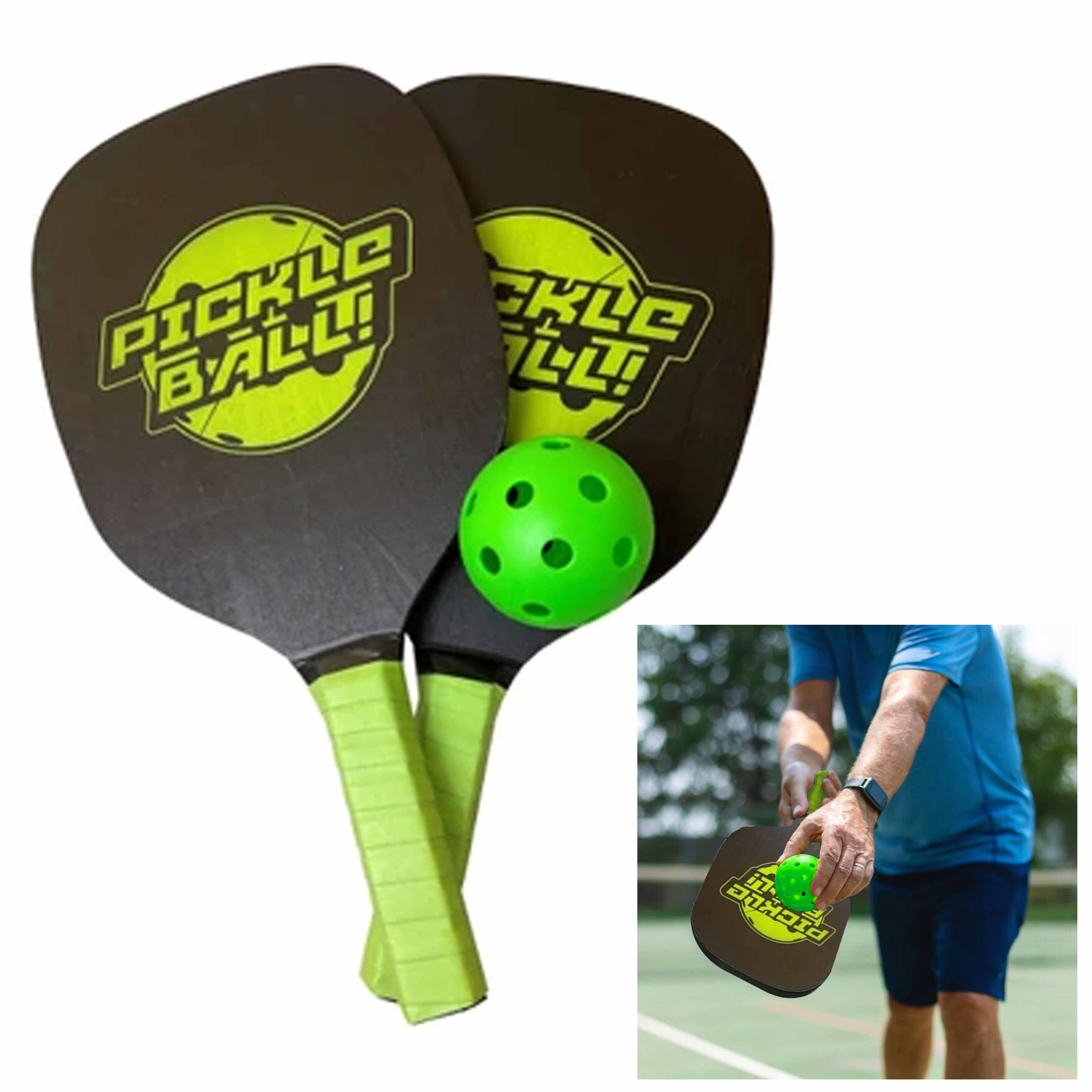 3 Pc Pickleball Paddles Set Racquets Balls Pickle Ball Outdoor Games ...