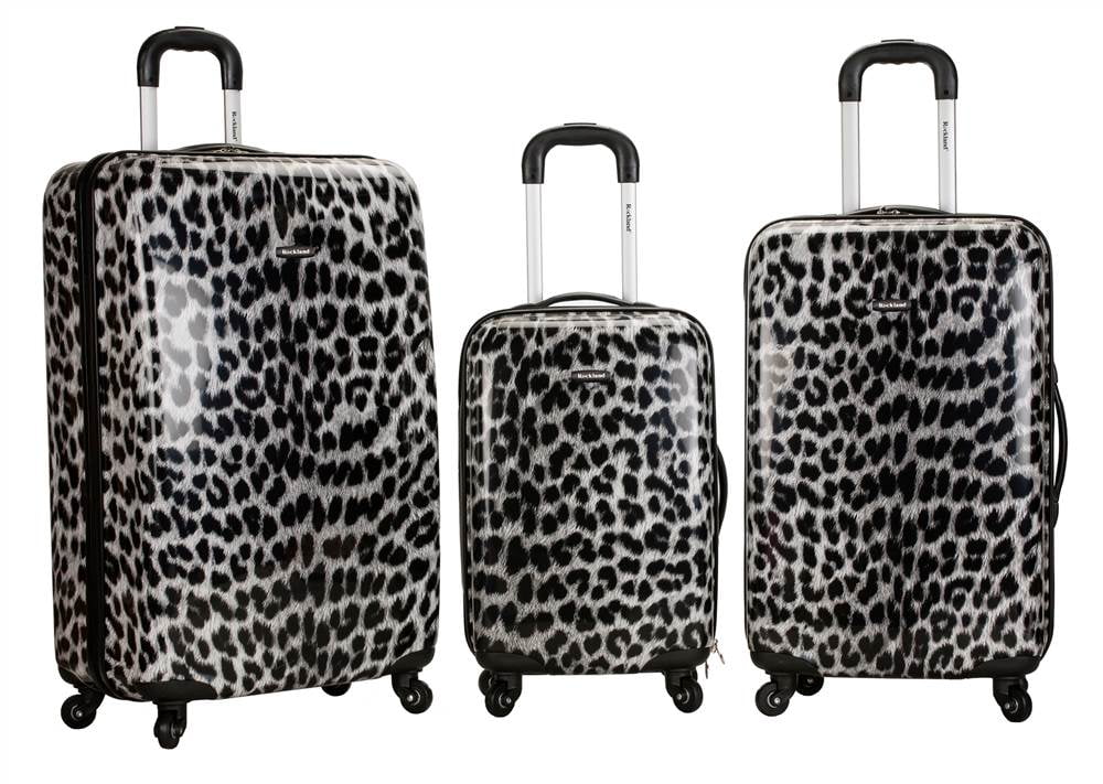 3-Pc Purple Leopard Design Safari Luggage Set - Walmart.com