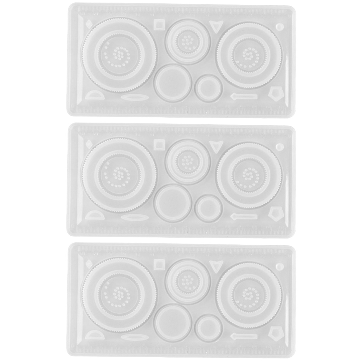3 Pc Silicone Molds Office Stationery Co-worker Gifts Curve Ruler Mould ...