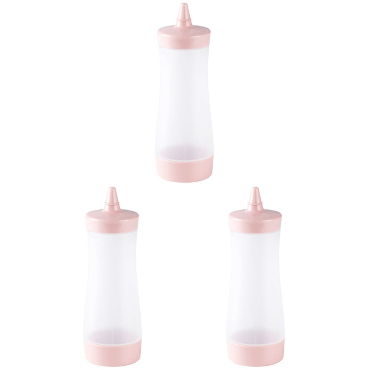 FUEENIRVA Pink Squeeze Bottle, Food Safe Plastic Condiment Dispenser ...