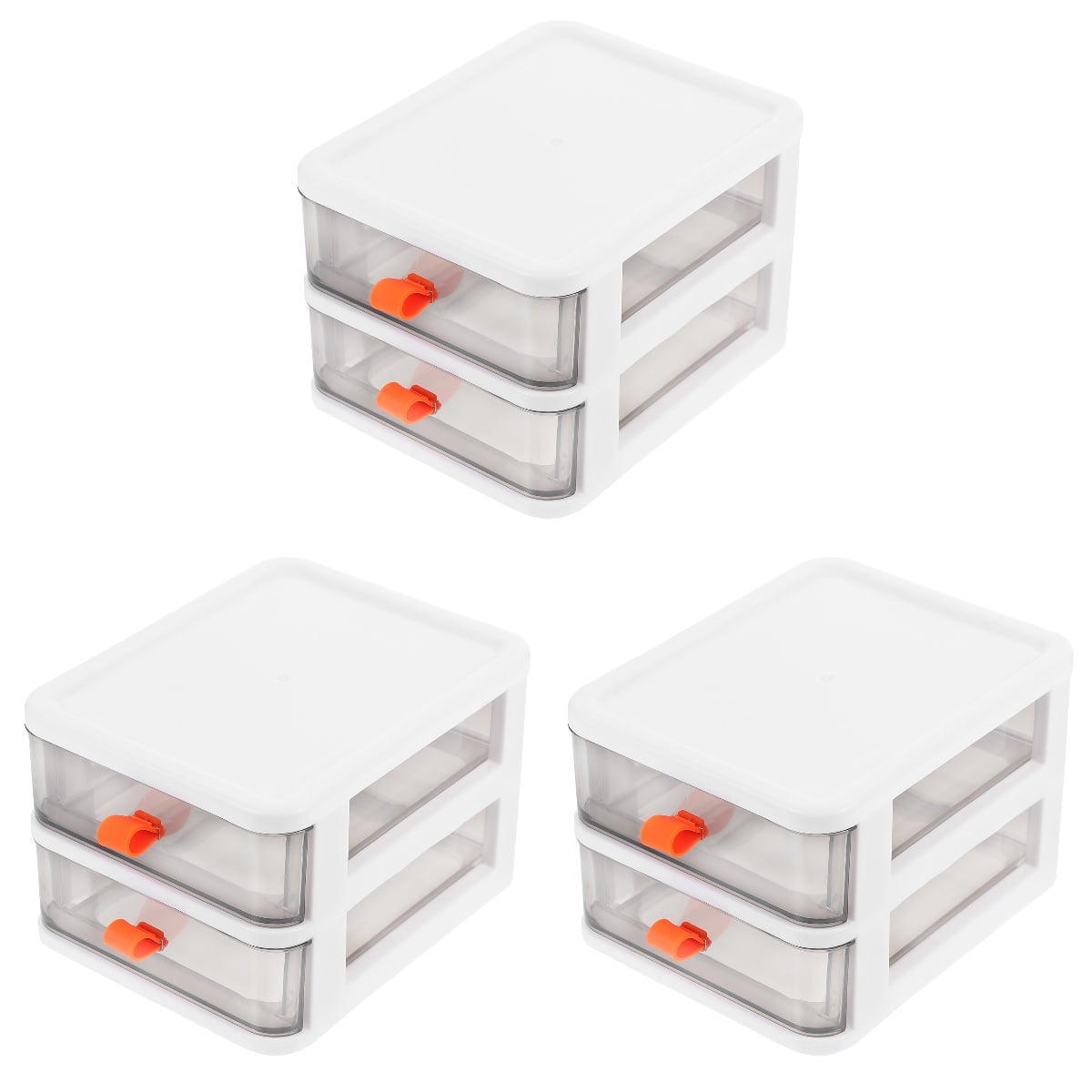 3 Pc Storage Box Small Desk Organizer Desktop for Office Drawers Bins ...