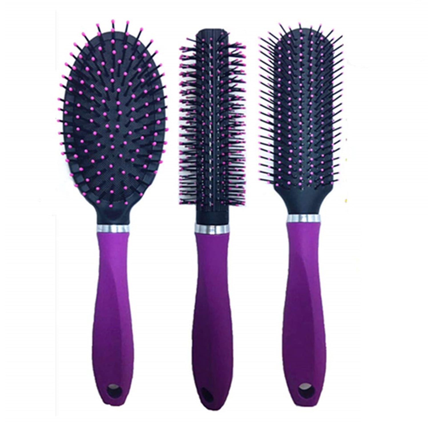 Walmart 3 Pc Hair Brush Set: Detangling, Straightening, Styling ...