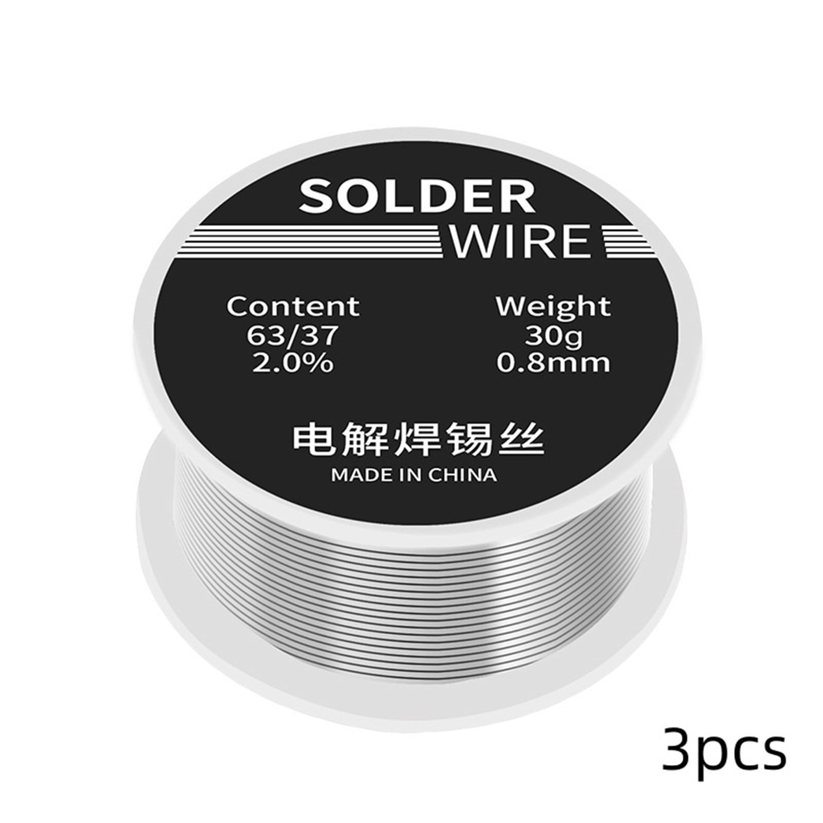 3 Pcs 0.8mm Welder Iron Reel Roll, Welding Solder Wires Tin Wire Rolls, Automatic Corded Solder ...