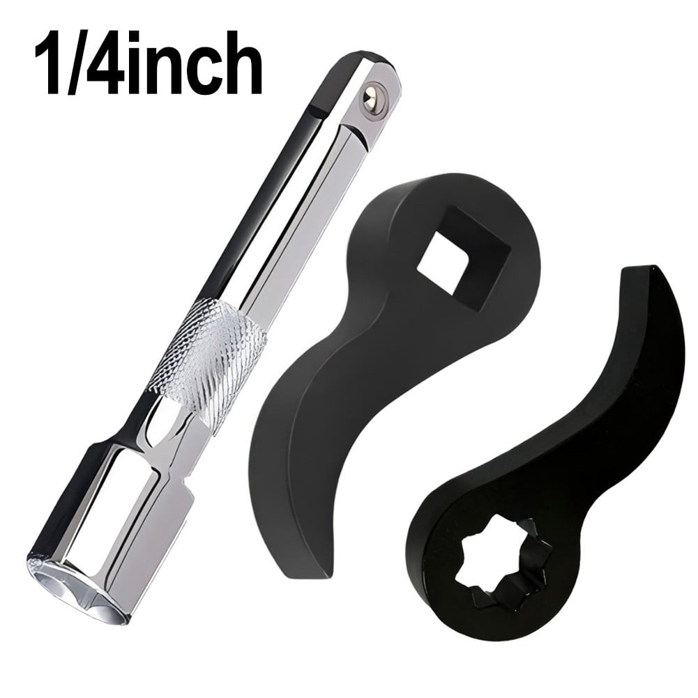3 Pcs 1/2" 1/4" set Pry Bar Wrench Adaptor Head Alloy Steel with ...
