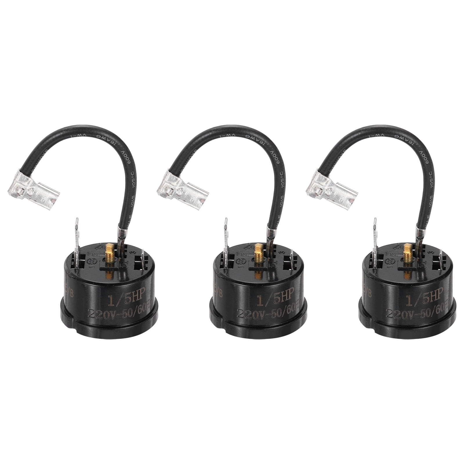 3 Pcs 1/5HP(150w) 2 Pin Refrigerator Thermal Overload Protector for ...