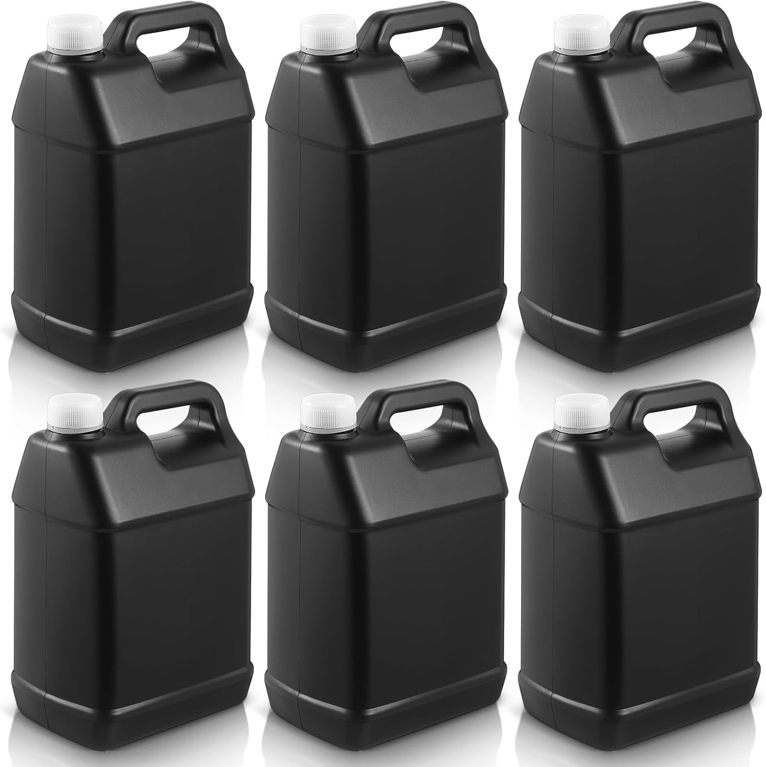 3 Pcs 1 Gallon Plastic Jug with Lids Square Empty Storage Containers ...