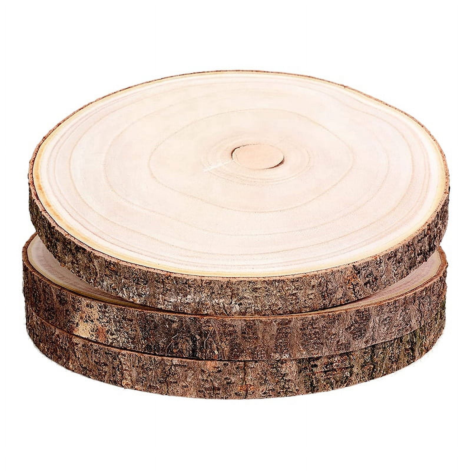 3 Pcs 10-12 Inch Large Wood Slices for Centerpieces, Wood Rounds for ...