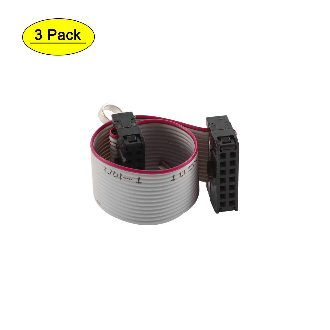 3 Pcs 10cm IDC 14Pin Hard Drive Extension Wire Flat Ribbon Cable for ...