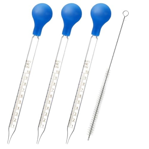 3 Pcs 10ml Glass Graduated Dropper Pipette Lab Dropper Glass Liquid ...