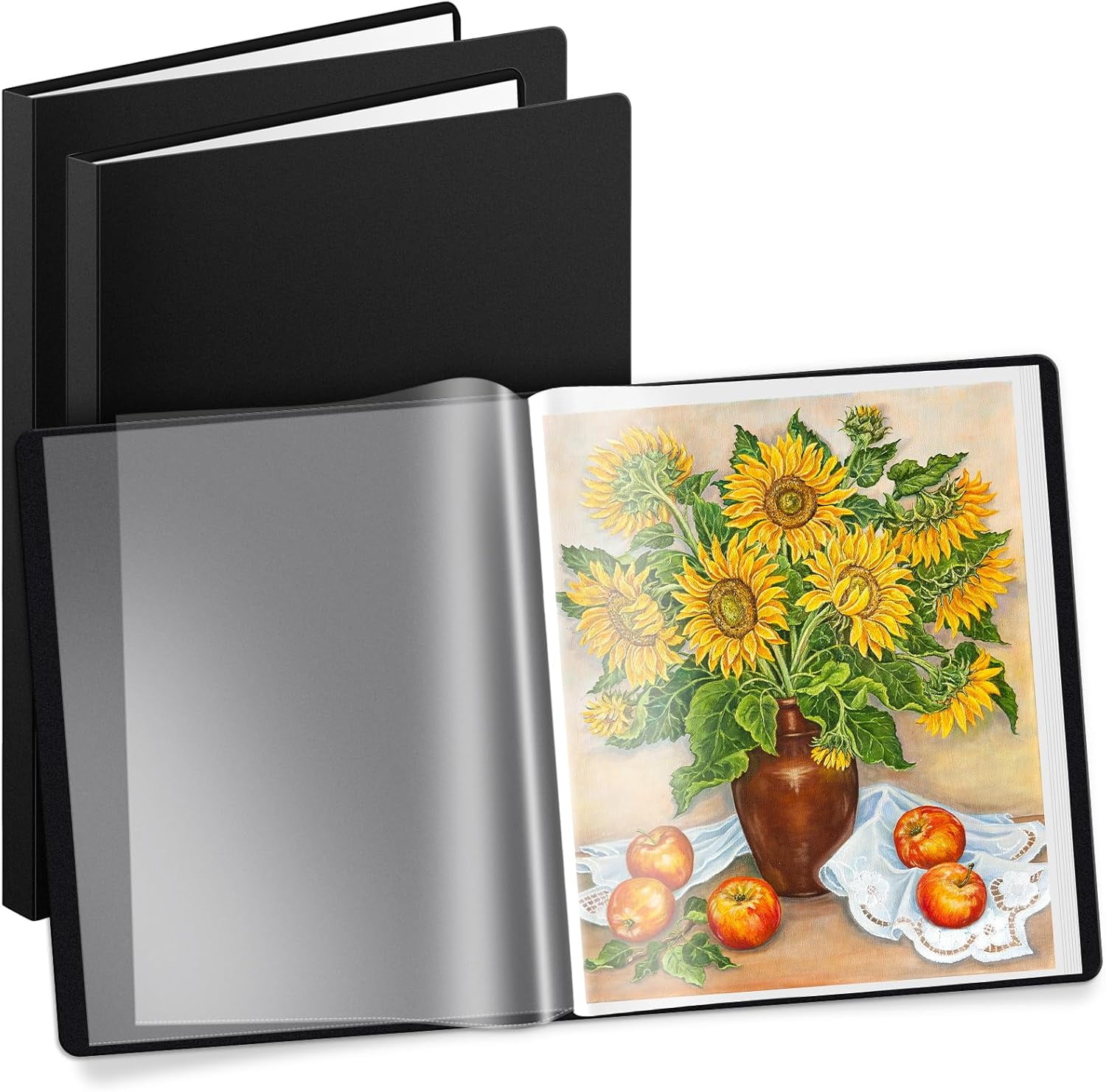 3 Pcs 11x14 Art Portfolio Binder Large Portfolio Folder for Artwork 24 ...