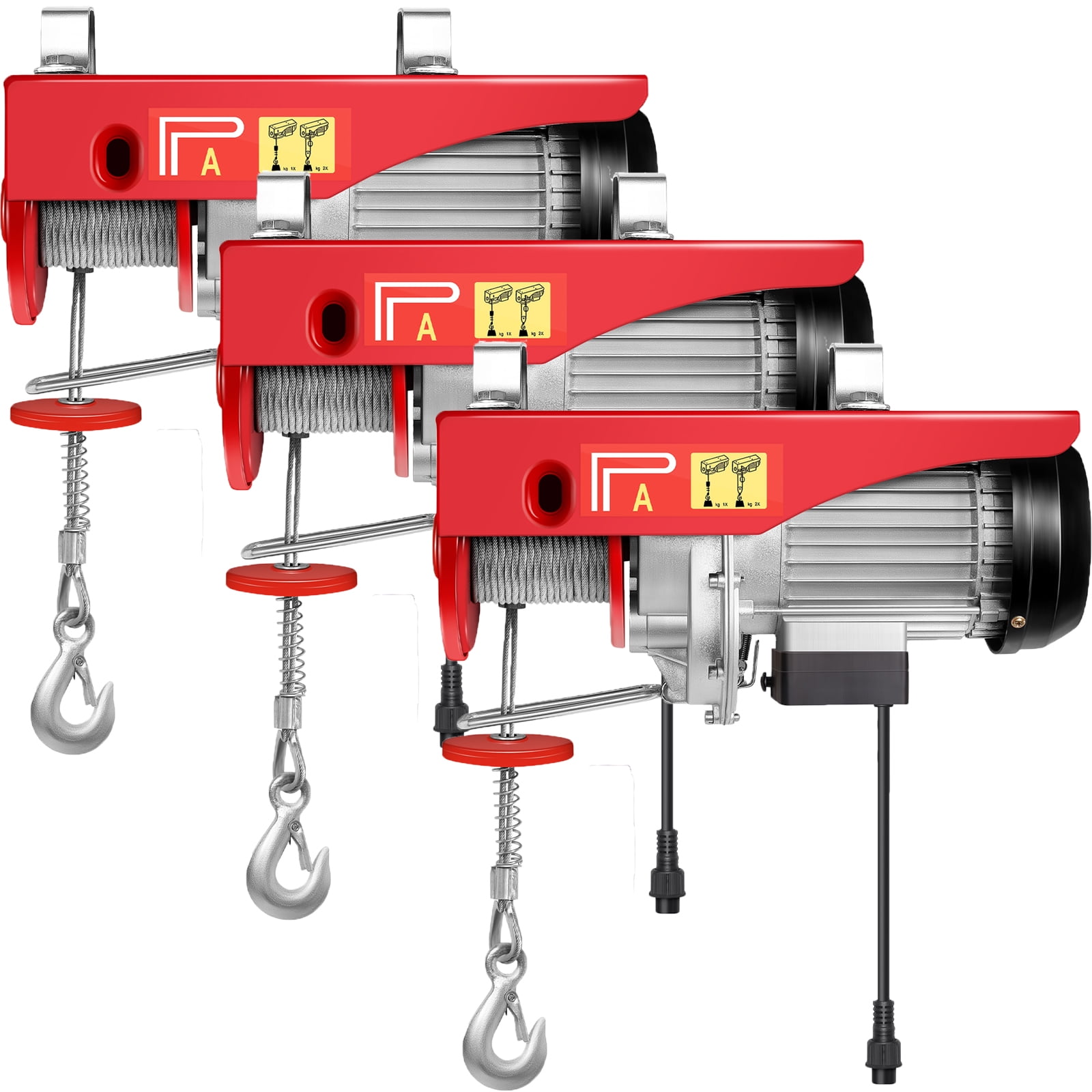 3 Pcs 120V Electric Hoist with Wireless Remote Control, Single/Double ...